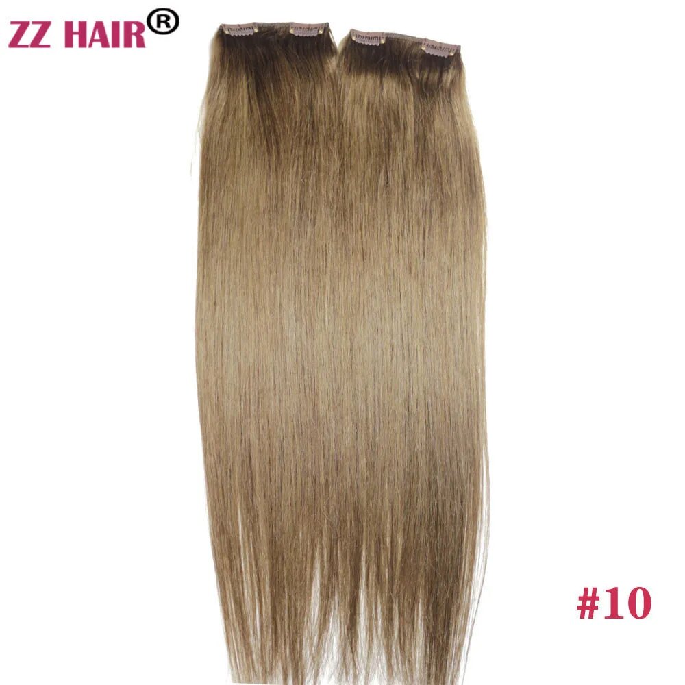 Прямые натуральные волосы ZZHAIR 100% Brazilian Remy 16-24 дюйма 2 шт.