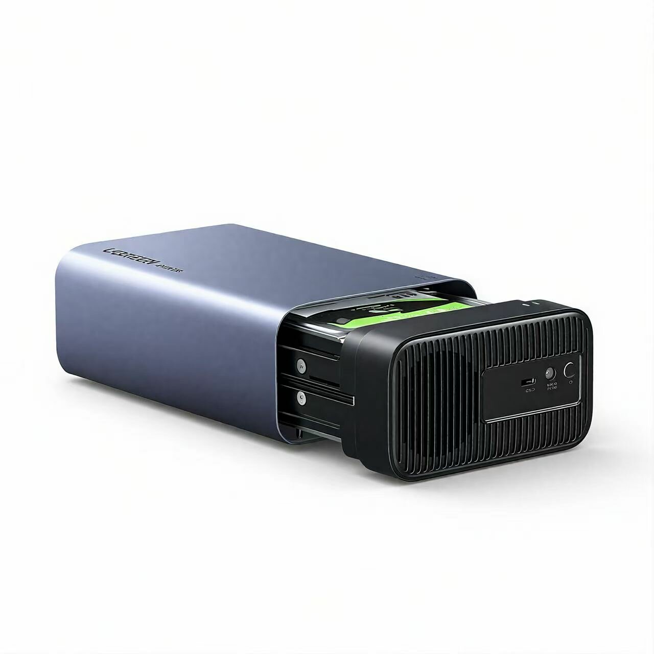 UGREEN Многоотсековый бокс для HDD/SSD 2.5/3.5" SATA, RAID, вентилятор，На 2 отсека, 4 режима RAID