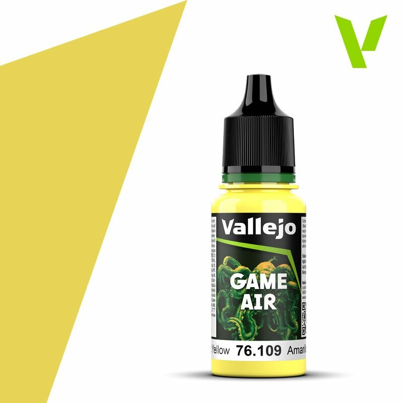 Краска Vallejo серии Game Air: Toxic Yellow - обновленная формула 2024 76.109