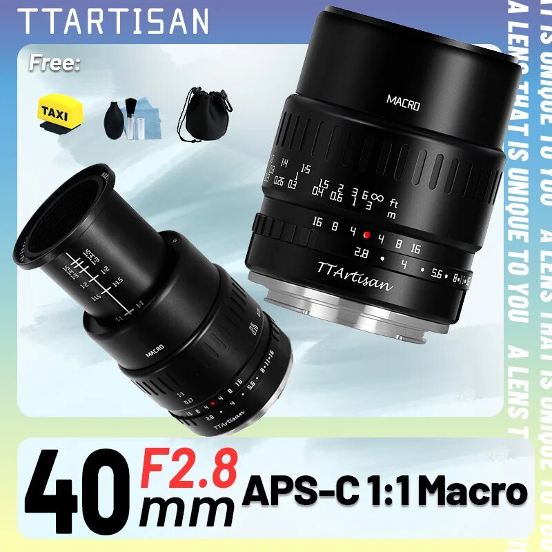 TTArtisan 40mm f/2.8 макро объектив Fuji XF ручной фокус