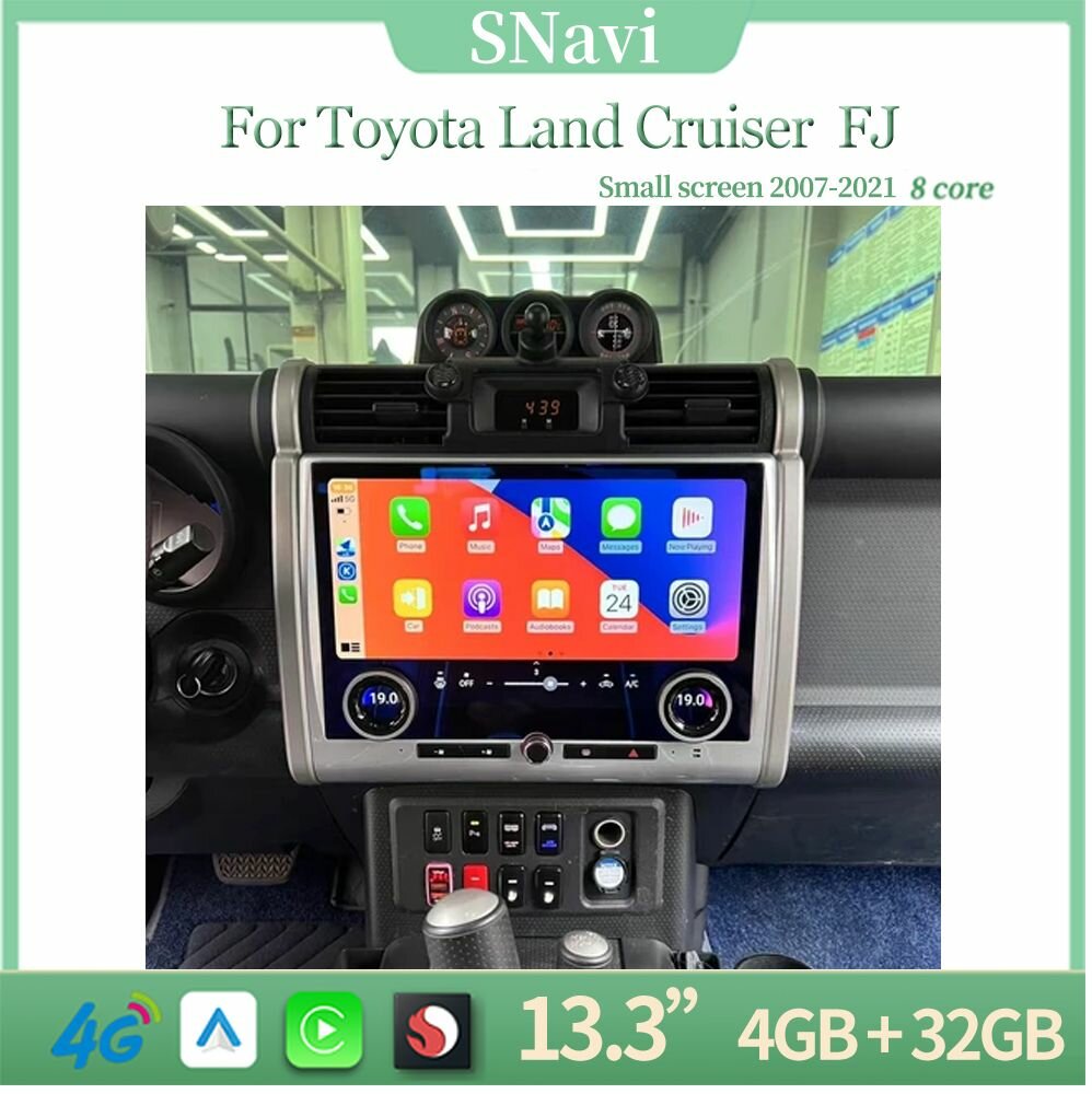 Snavi Speed Для Toyota Land Cruiser Prado 120 Lexus GX470 2016-2021 С 9.7 Дюймов Экран Carplay 8-ядерный 4G WIFI Автомагнитола Головое Устройство DSP 2din
