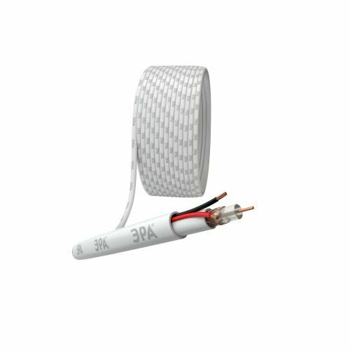 Кабель для аналогового видеонаблюдения K-0.5-PVC КВК-В-2+2х0.5кв. мм 200м бел. Эра Б0052732
