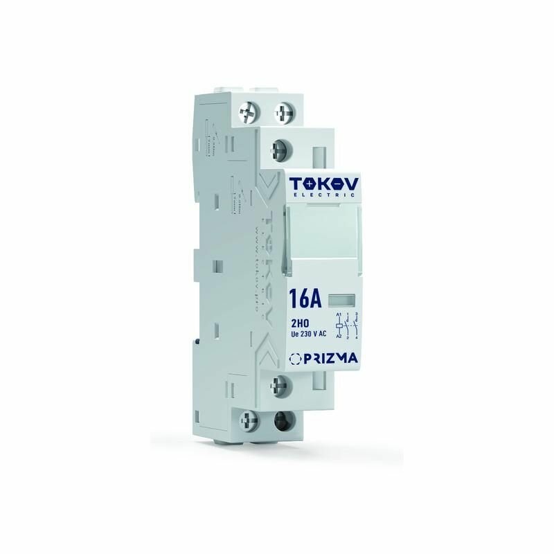 Контактор модульный 18мм 16А 230В АС 2НО PRIZMA TOKOV ELECTRIC TKE-PZ-MC-1-16-230-20