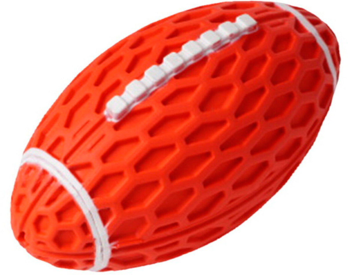 Игрушка для собак Homepet Silver Series мяч регби с пищалкой каучук красный 14,5 х 8,2 х 7,9 см (1 шт)