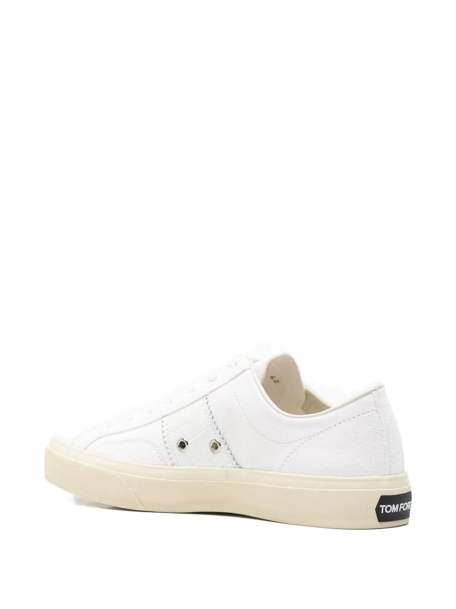 Кроссовки Tom Ford Lace-up sneakers, размер 45, бежевый/белый — фото 1
