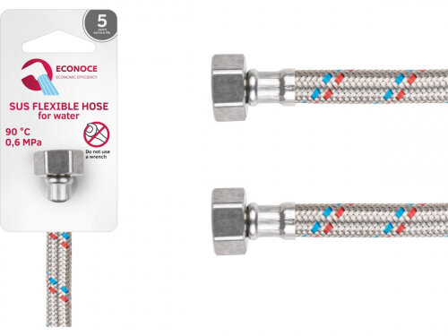 Гибкая подводка Econoce SUS, гайка 1/2" - гайка 1/2" 50см