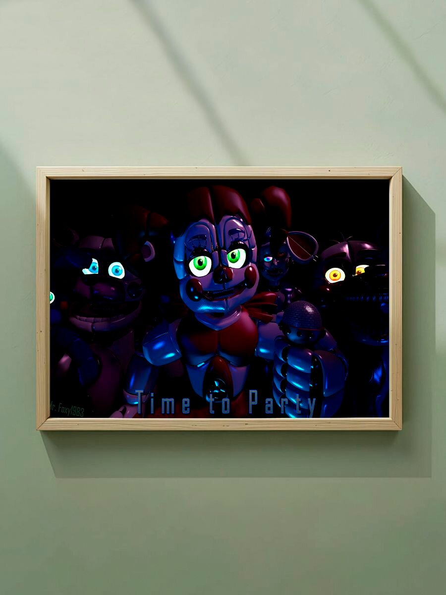 Постер, плакат на стену "Five Nights at Freddy's / Фнаф 5 " 42 см х 29,7 см (А3)