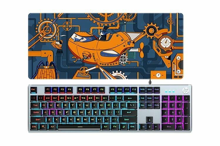 Проводной игровой комплект унисекс HP HUIPU K500F, Black Mechanical Keyboard