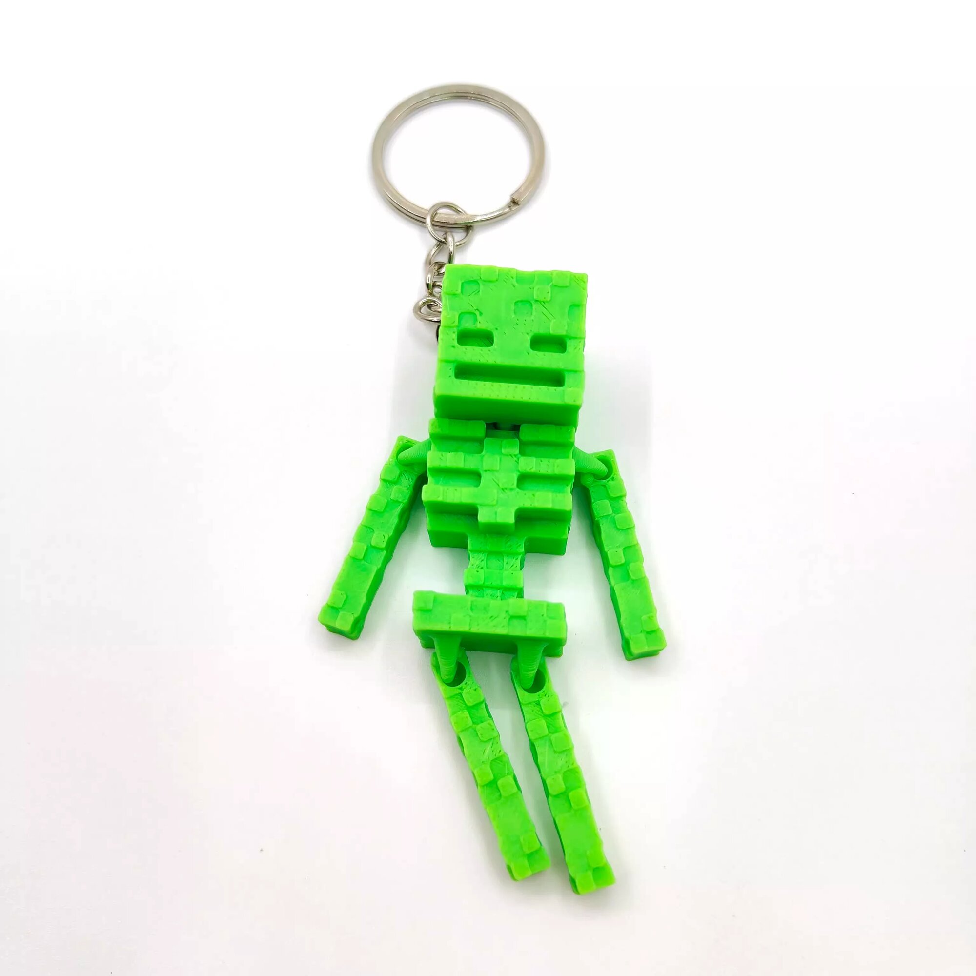 Миниатюрная фигурка крипера из Minecraft, 3D-печатная, игрушка-украшение, брелок-подвеска, мини-скелет Человек-Скелет