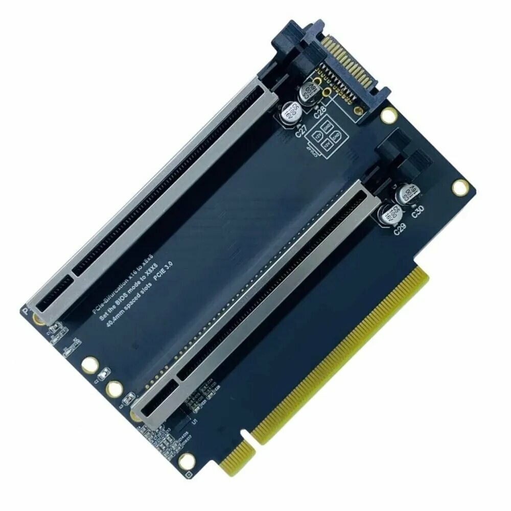 Разветвитель PCI Express 3.0 x16 с питанием SATA