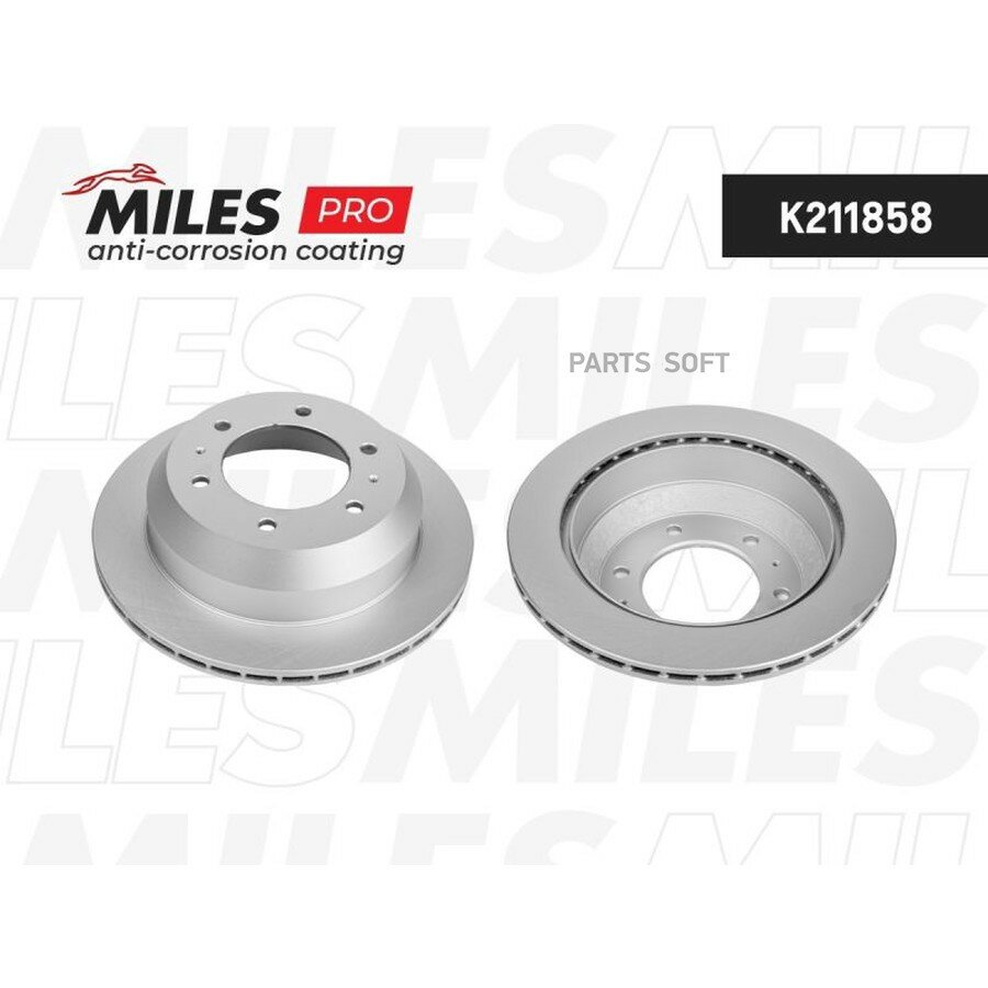 MILES K211858 Диск тормозной GREAT WALL HOVER- задний (с антикоррозионным покрытием) ()