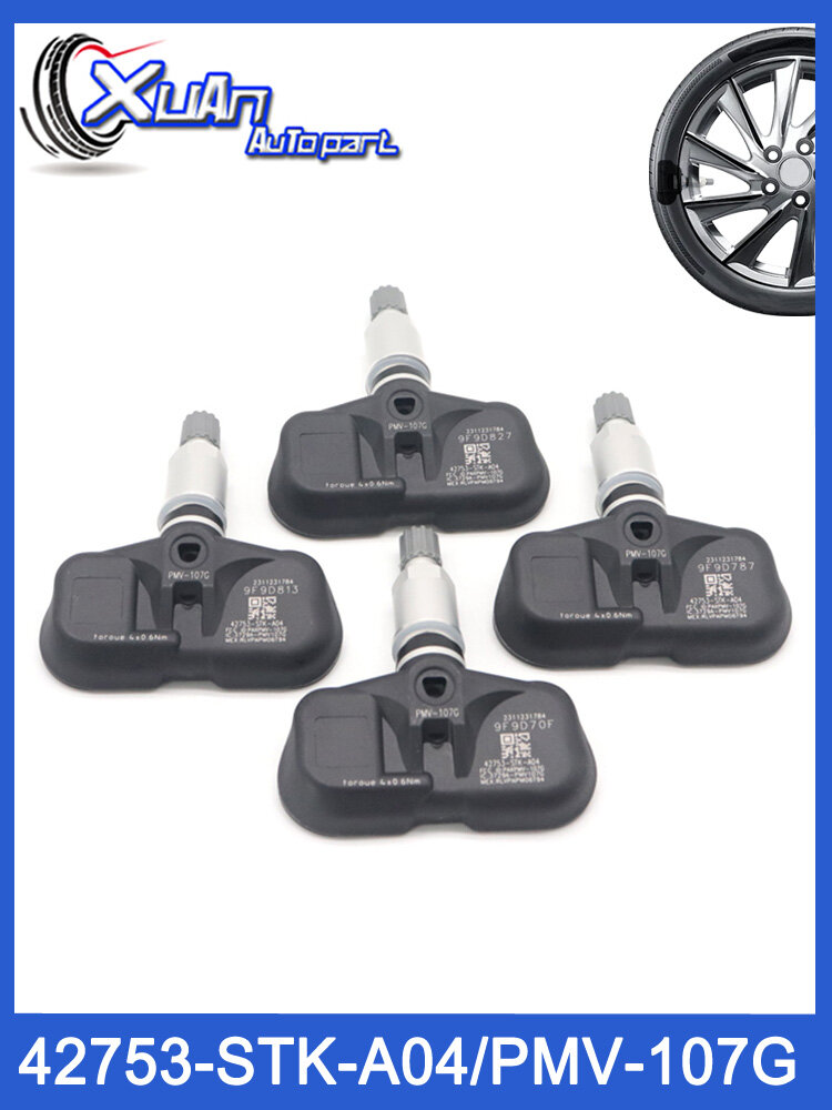 PMV-107G 42753-STK-A04 TPMS Датчик давления шины 315 МГц Подходит для Honda PILOT, Подходит для Acura MDX RDX TSX 42753-STK-A03 42753-STK-A02 42753-STK-A01 42753-TL2-A51 42753-TL2-A52