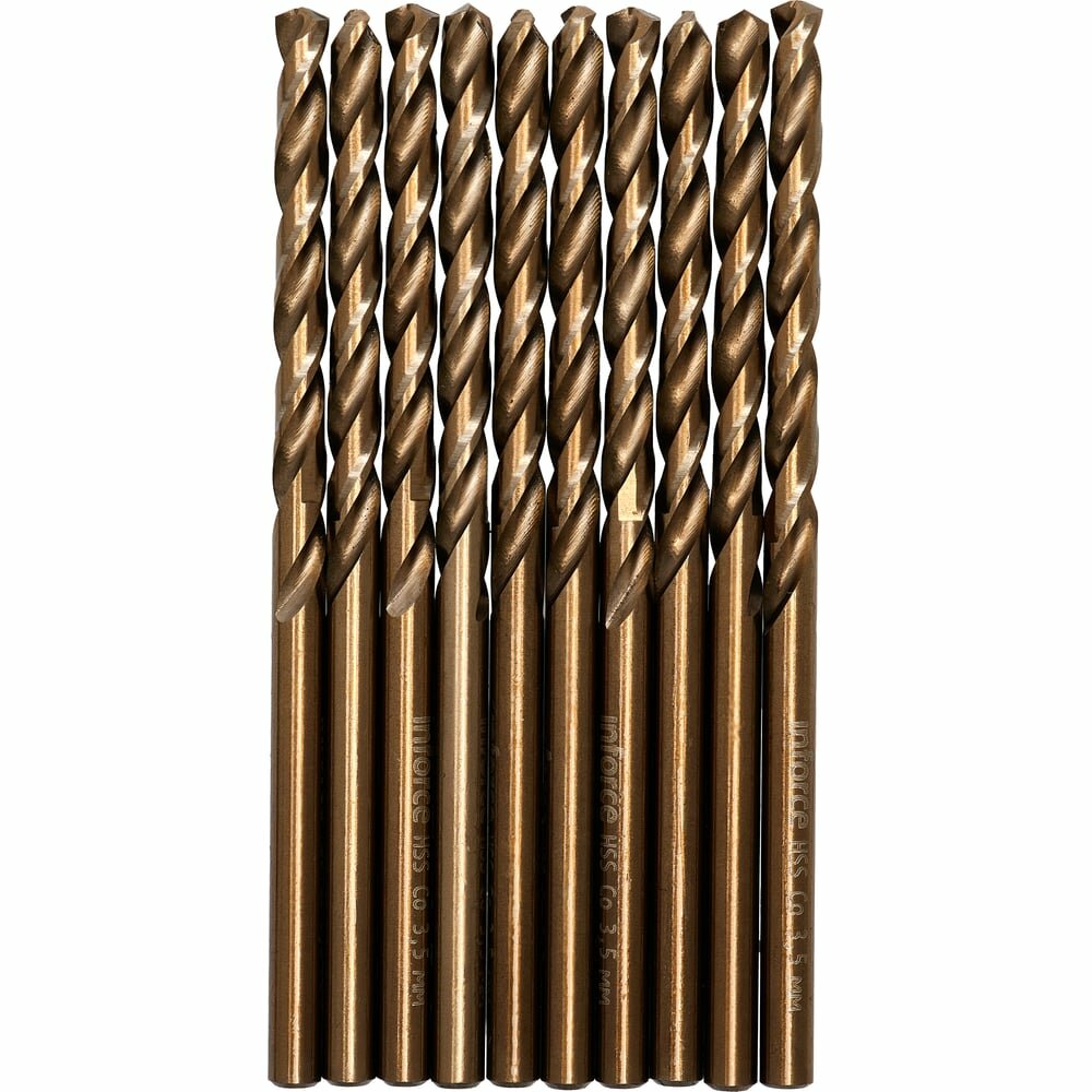 Сверло по металлу HSS-CO (10 шт/уп; 3.5x70x39 мм) Inforce 11-01-443