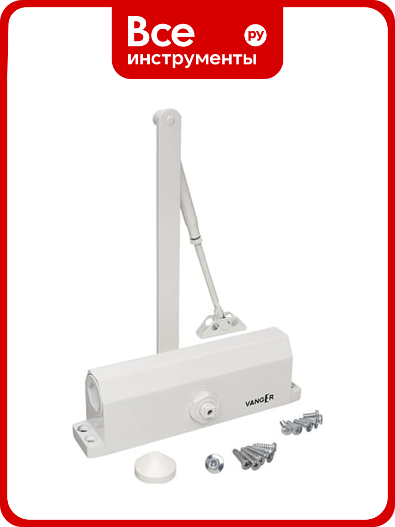 Доводчик дверной Vanger DC-180-W 26418 00026418, для установки на левые