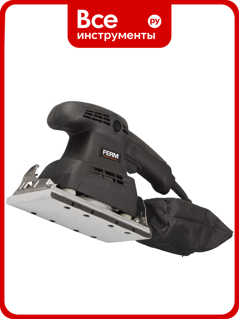 Шлифовальная машина FERM Industrial PSM1029P с мягкими вставками, щеточный двигатель, регулируемая скорость