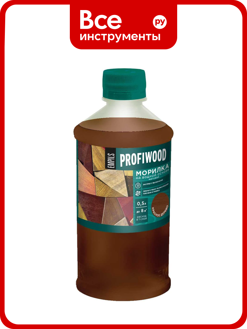 Морилка Profiwood на водной основе, красное дерево, 0.5 кг 67690