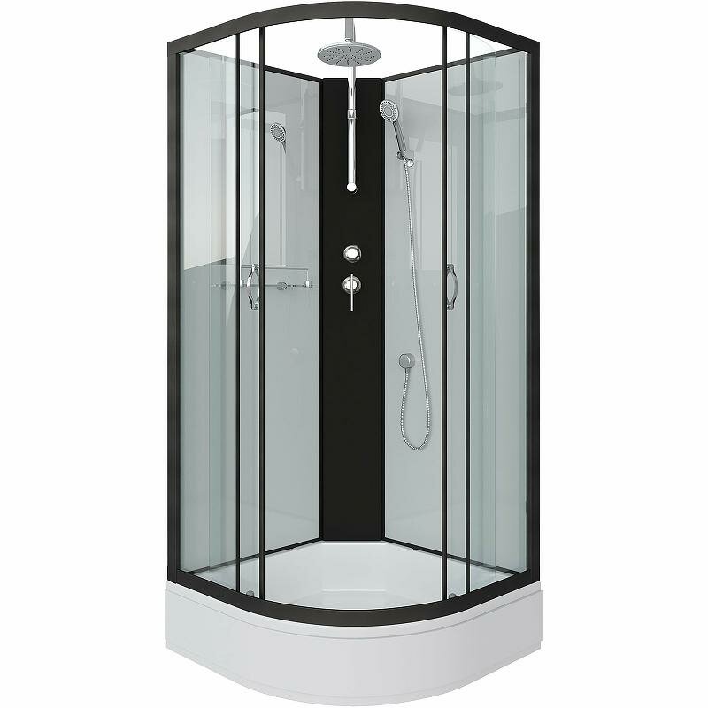 Душевая кабина Niagara Classic 100x100 67021414BKT черный профиль, без гидромассажа