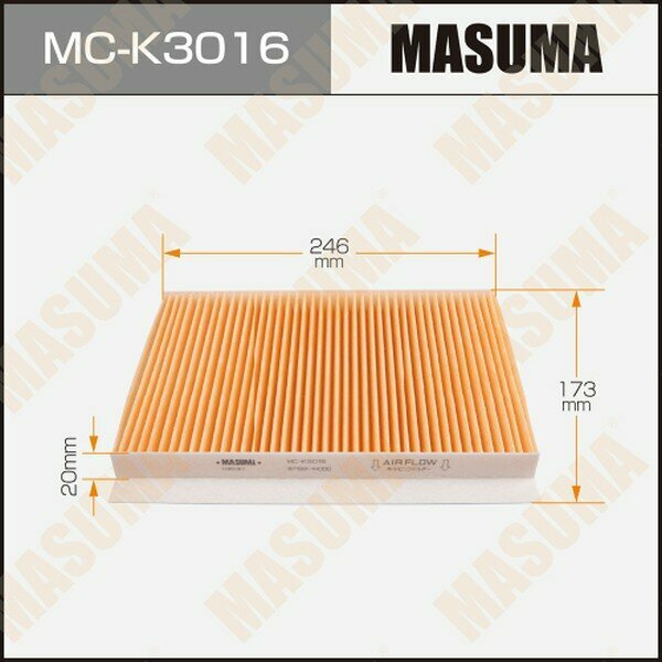 Фильтр салона MASUMA MC-K3016 Hyundai I30 10.07->, Kia CeeD 12.06->, Pro CeeD 02.08->