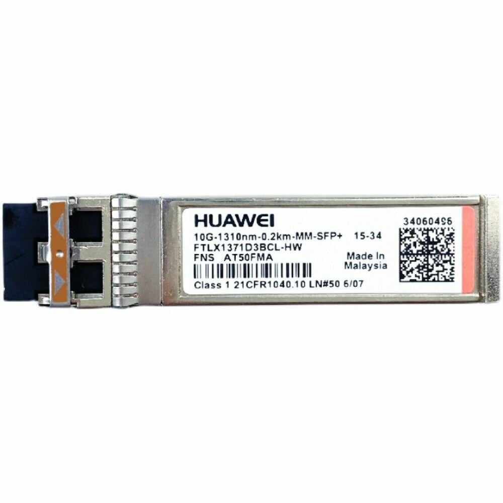 Трансивер Huawe* SFP+ 1330nm 9.95 11.1Gb/s 4.7 4dBm 14.1dBm LC SM 0.2km (34060496)
