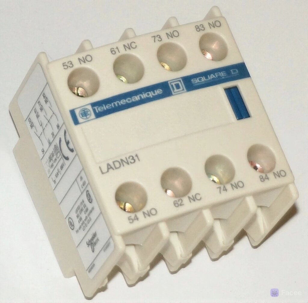 LADN31 Блок дополнительных контактов 3НО+1НЗ, фронтальный монтаж Schneider Electric (Telemecanique)