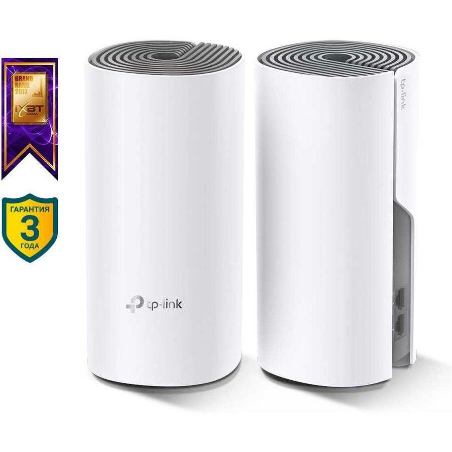 Система Mesh TP-Link Deco E4(2-PACK), 802.11abgnac 1167Mbps 2.4 ГГц 5 ГГц 2xLAN белый