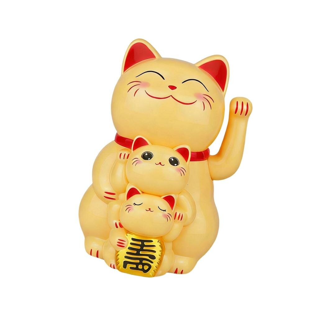 Фигурки кошек-талисманов, Желтый - S