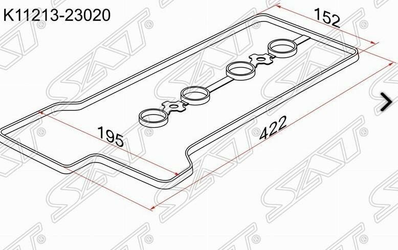Прокладка клапанной крышки SAT K11213-23020 TY 1/2SZ-FE, 99-