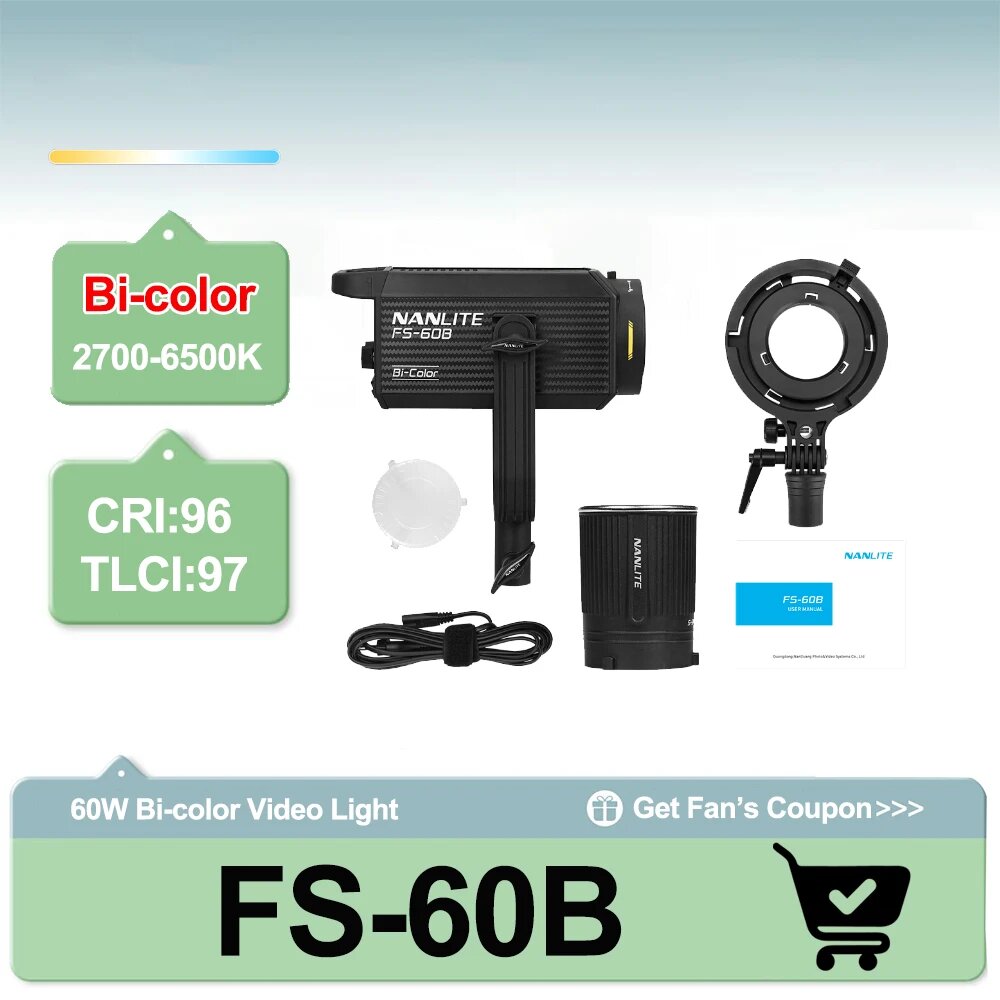 Nanlite FS-60B 70W Bi-color Spotlight