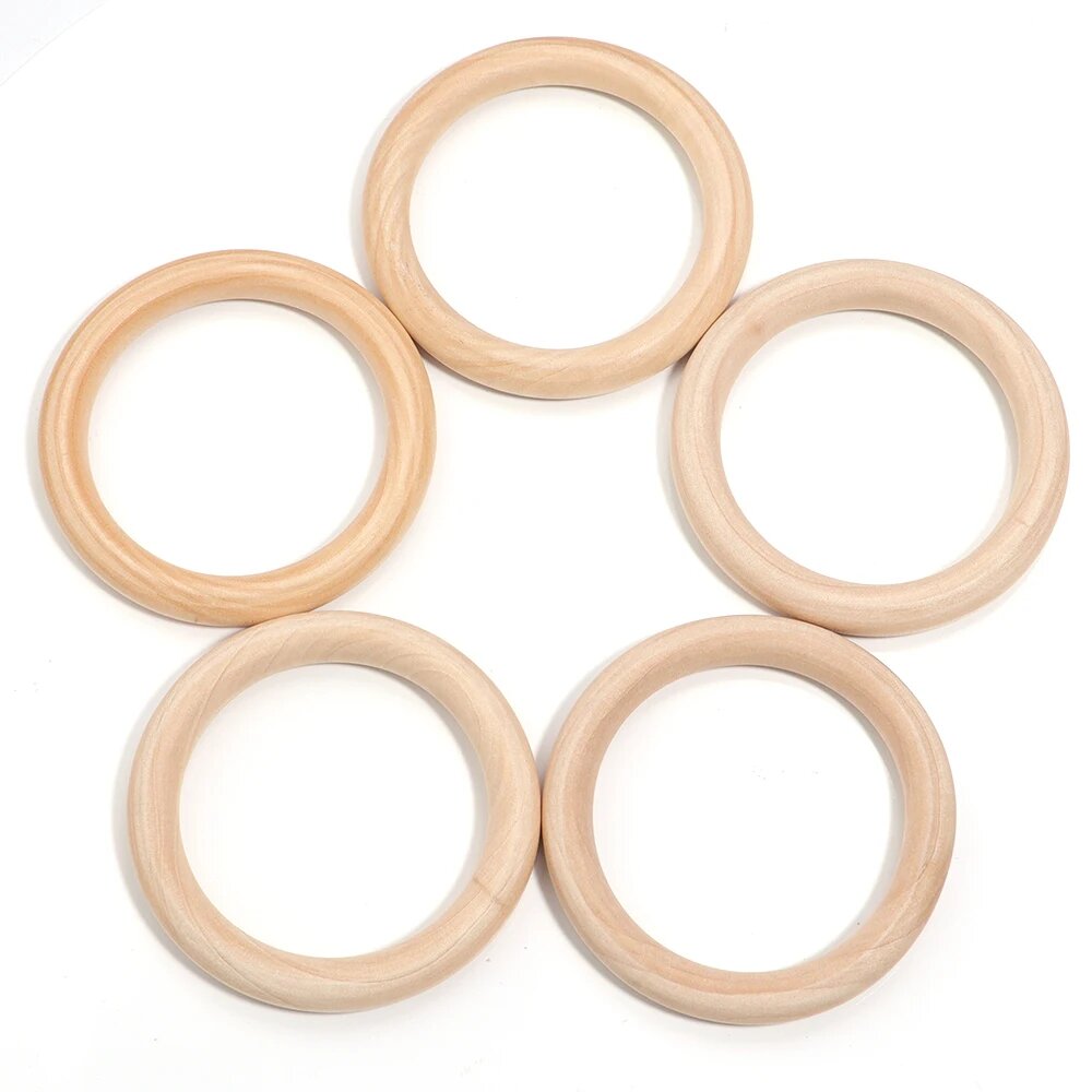 Деревянные кольца для макраме 80mm 5pcs