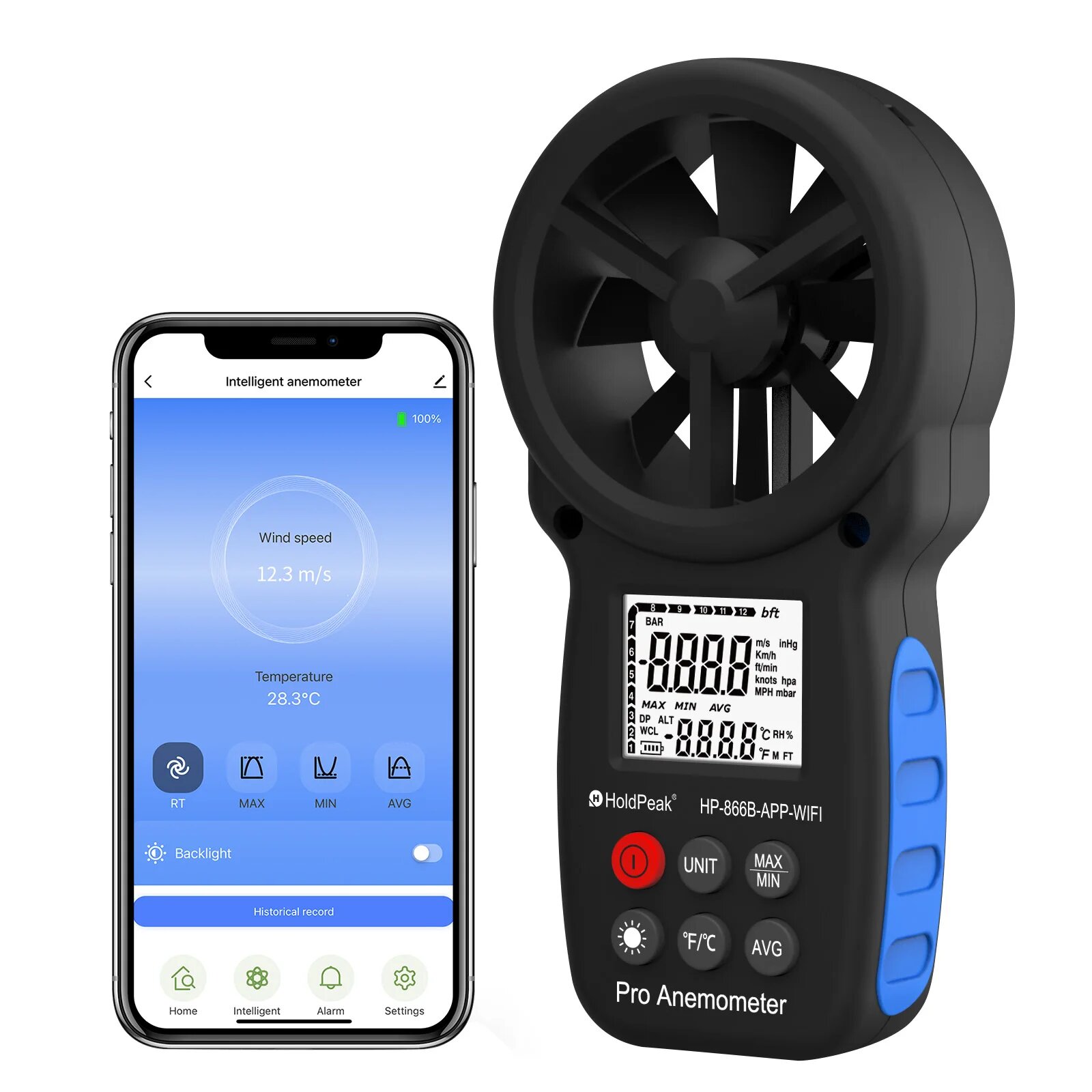 HoldPeak Smart WiFi Анемометр