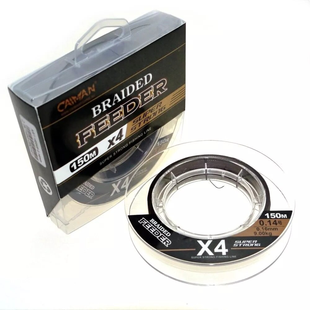 Шнур Caiman 4-х жильный Feeder Braid 150м 0,12 мм коричневый 195504