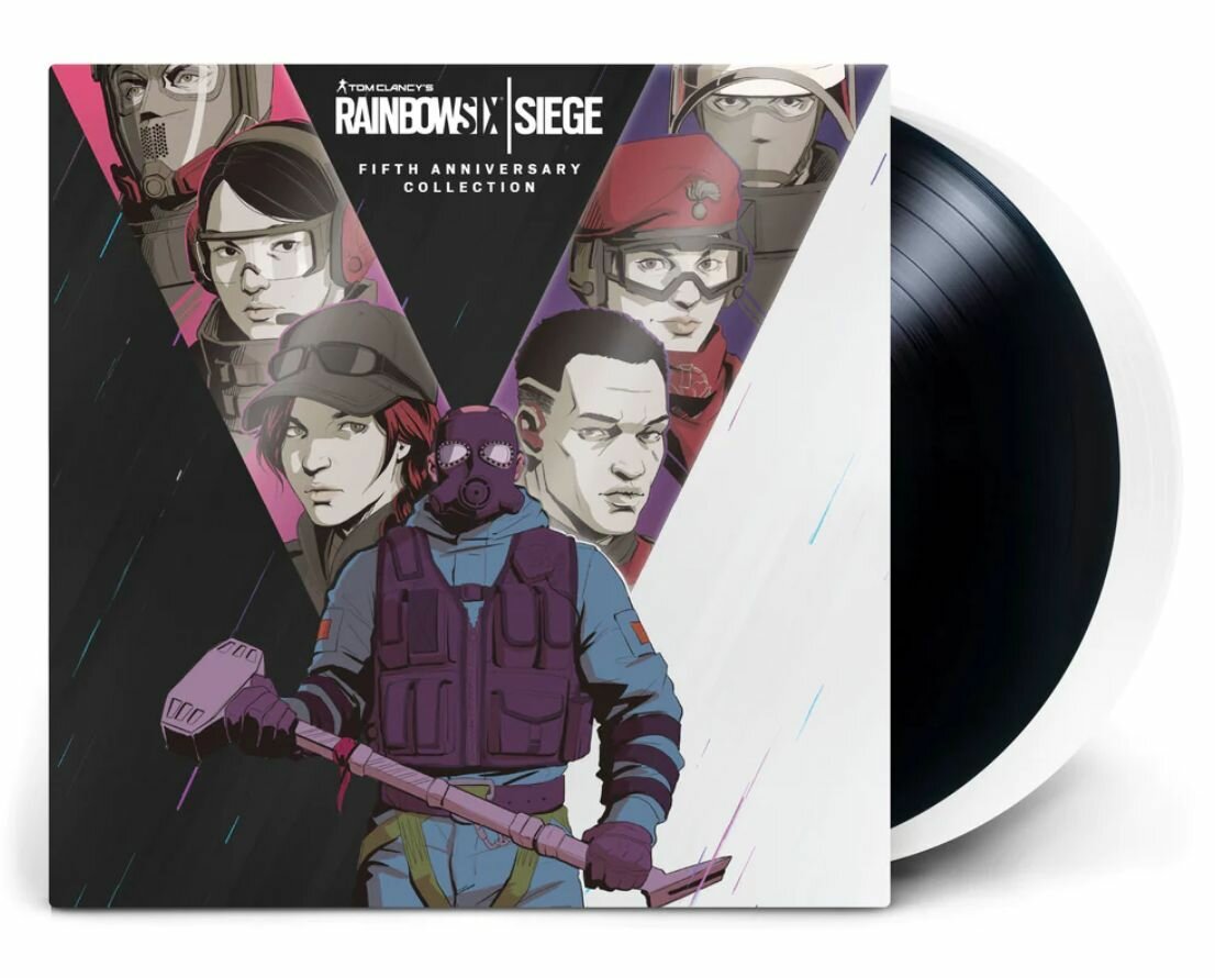 Tom Clancy's Rainbow Six Siege Осада OST (5th Anniversary Collection Black-White Limited) Черная и Белая Виниловая Пластинка