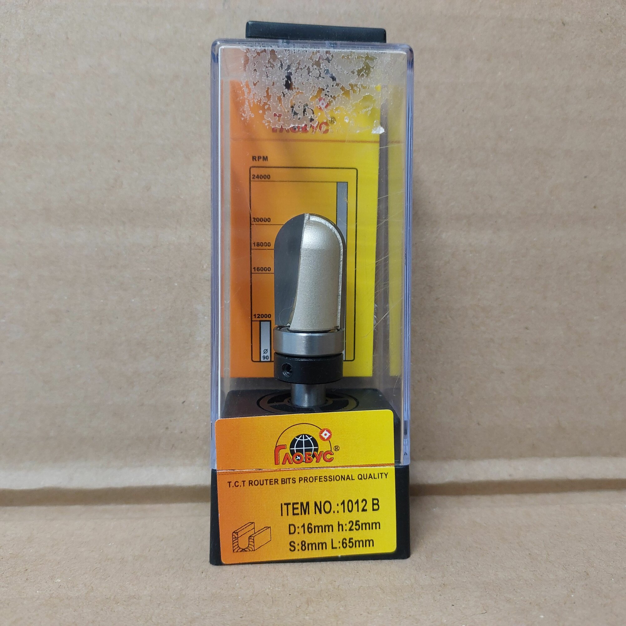 Галтельная удлиненная Глобус 1012B D:16mm I:25mm d:8mm L:65mm с(верх/подш) Галтельная Арт:1012BD16d8