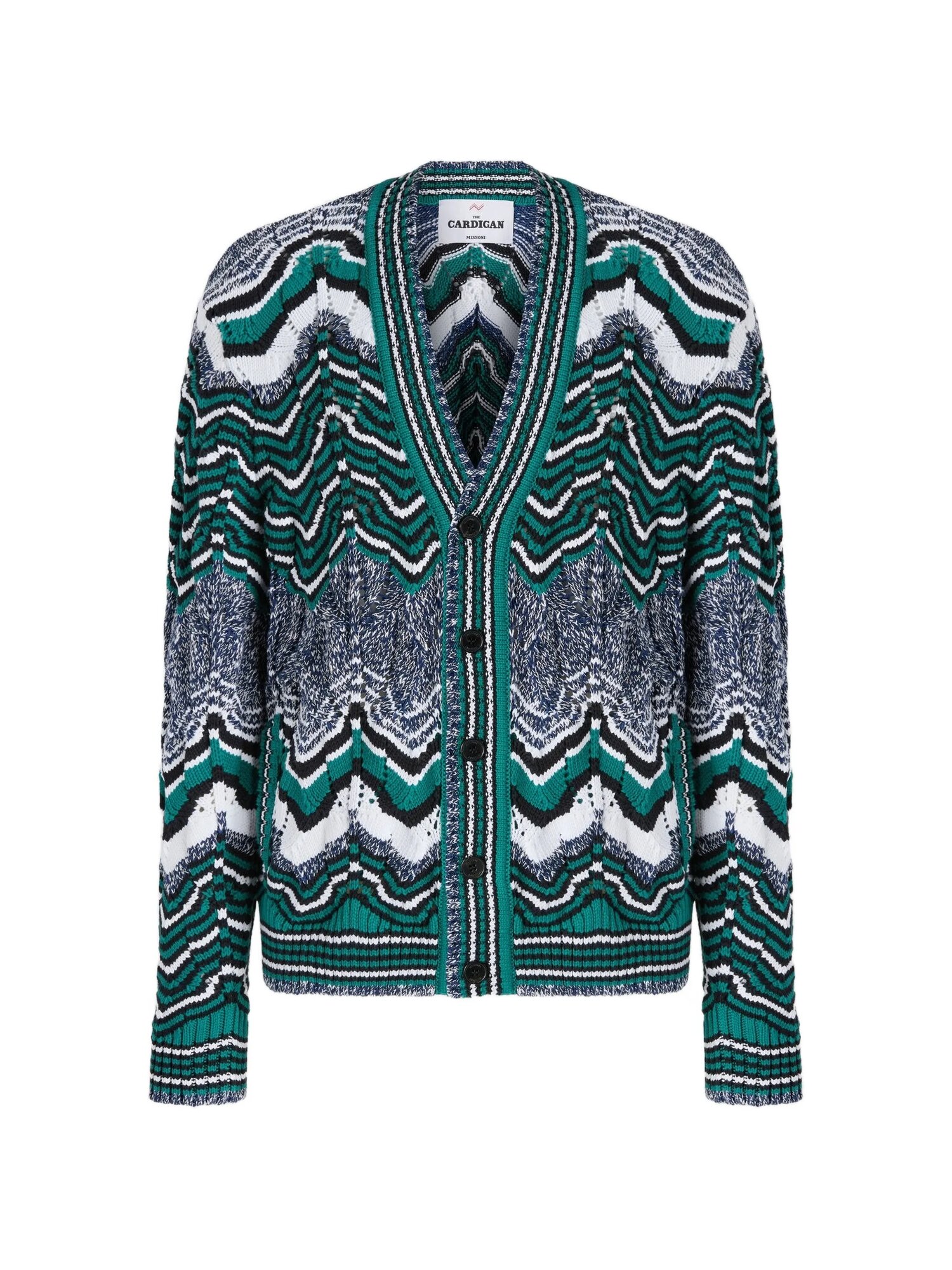 Кардиган Zigzag-knit V-neck cardigan