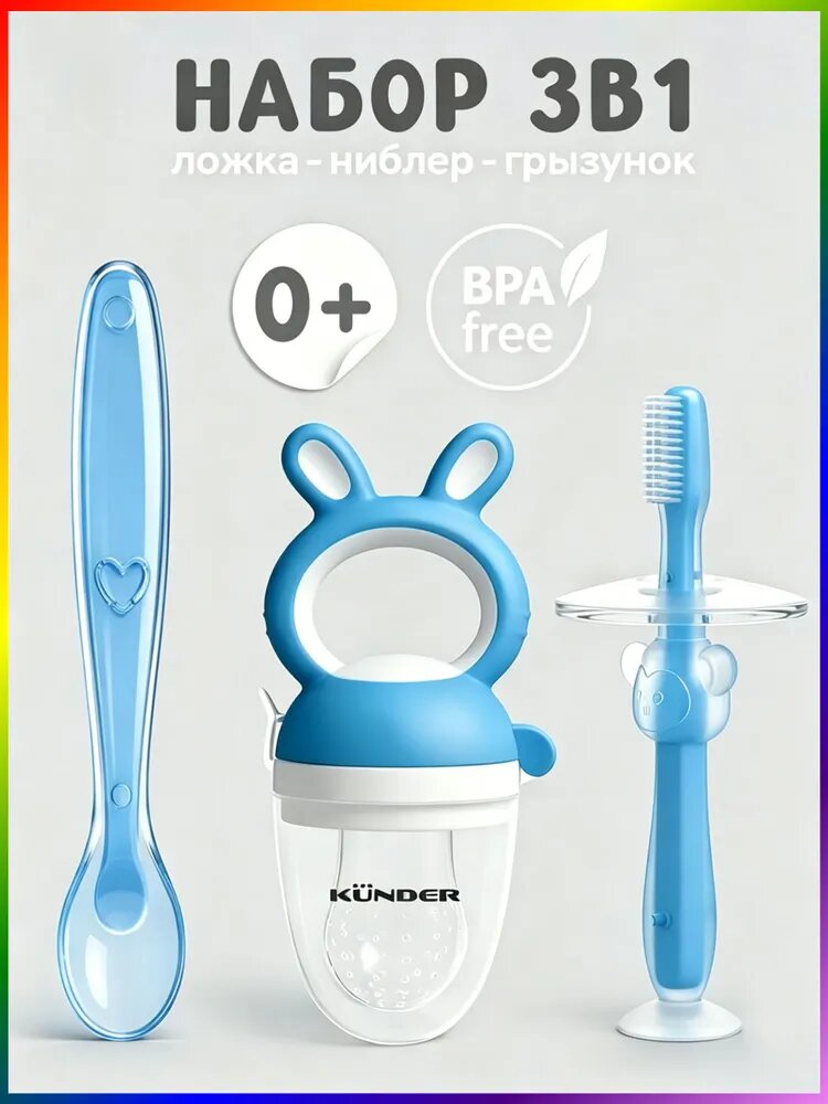 Набор для кормления ниблер, прорезыватель, ложка