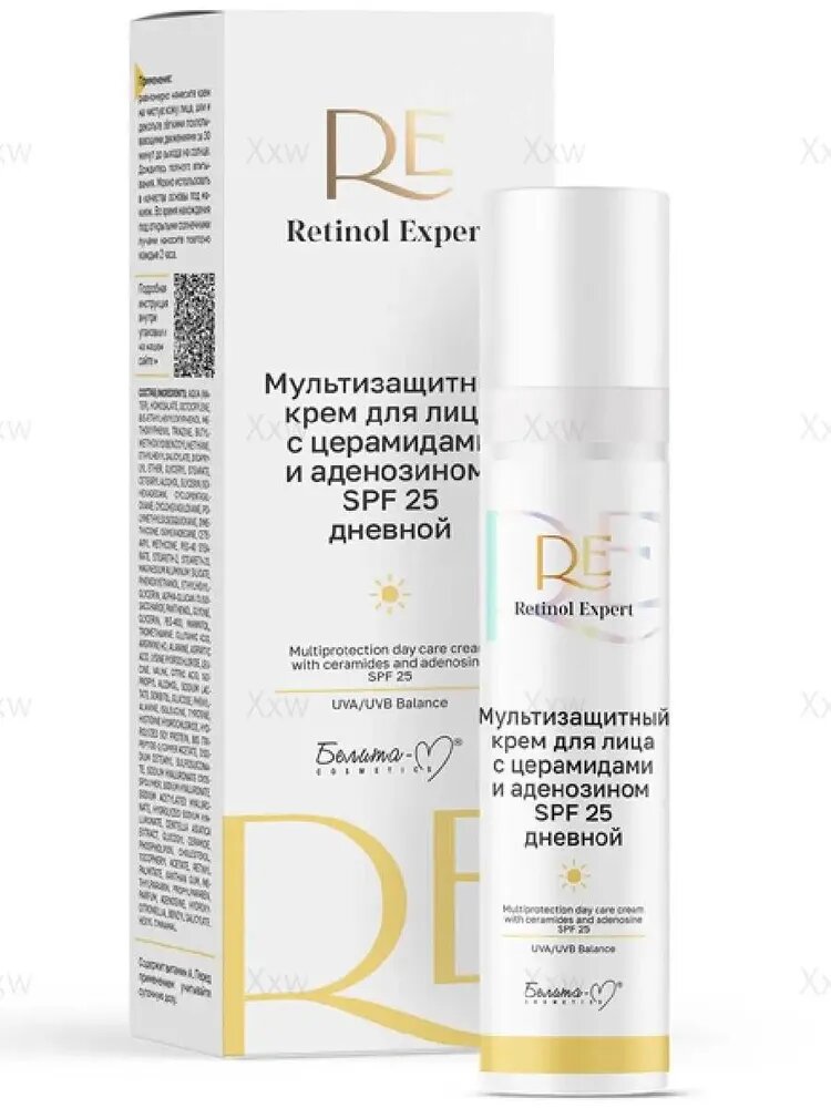 Премиумкрем дневной с SPF 25, аденозином, церамидами и ретинолом от Expert.