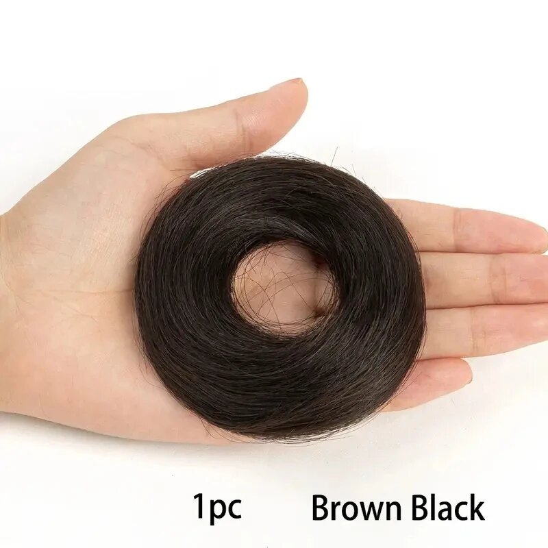 Резинки для волос LiliaReimy из натуральных волос Brown Black