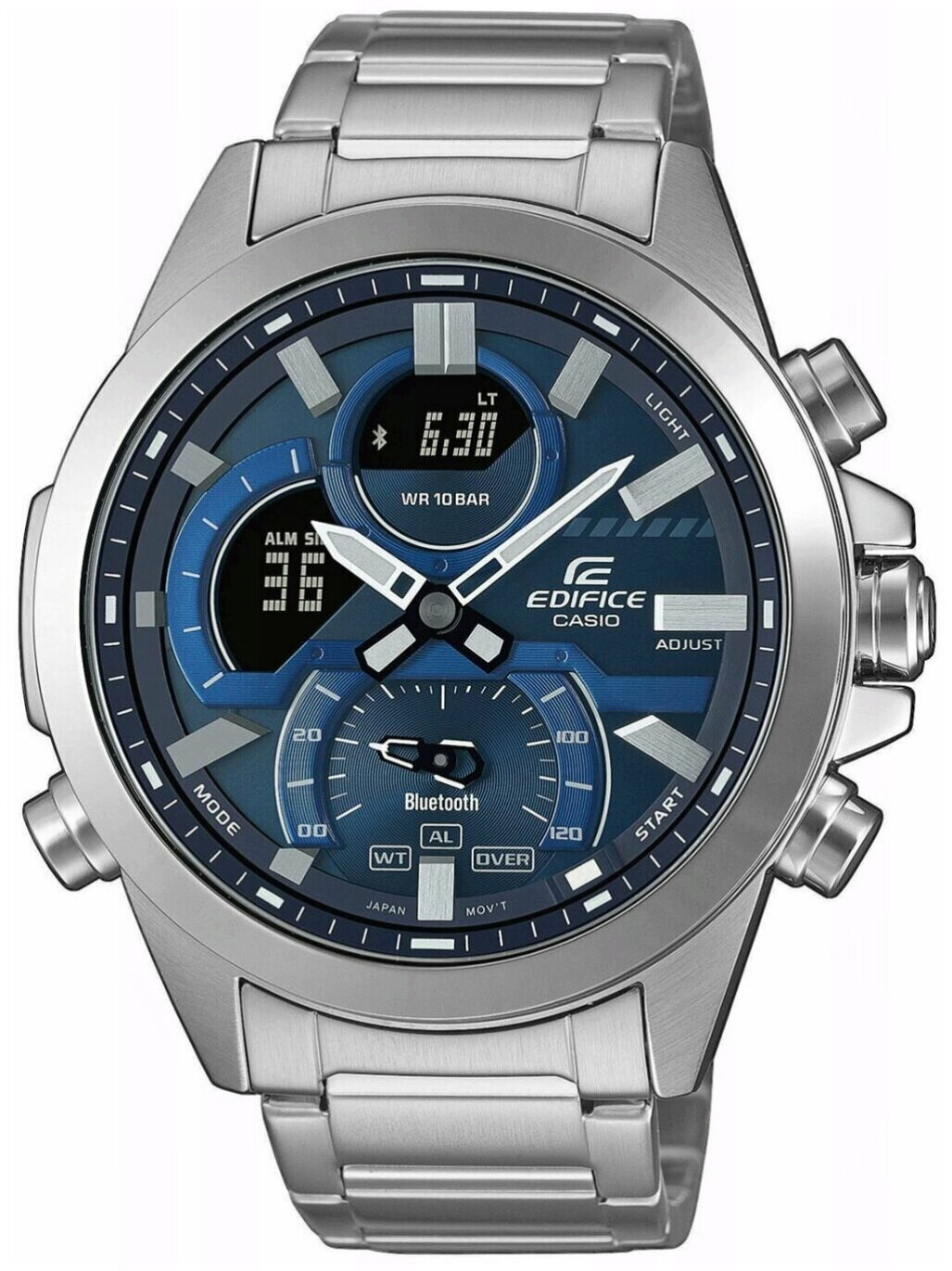 Наручные часы CASIO Edifice, серебристый/синий
