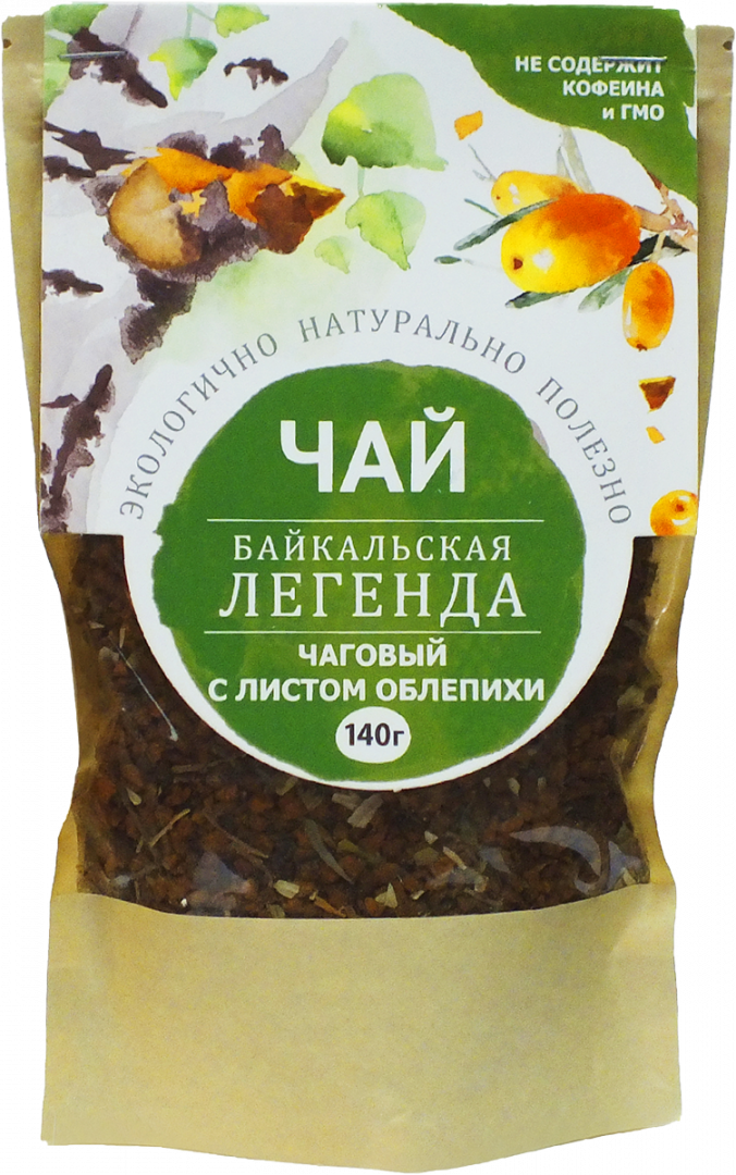 Чай чаговый с листом облепихи 140 г