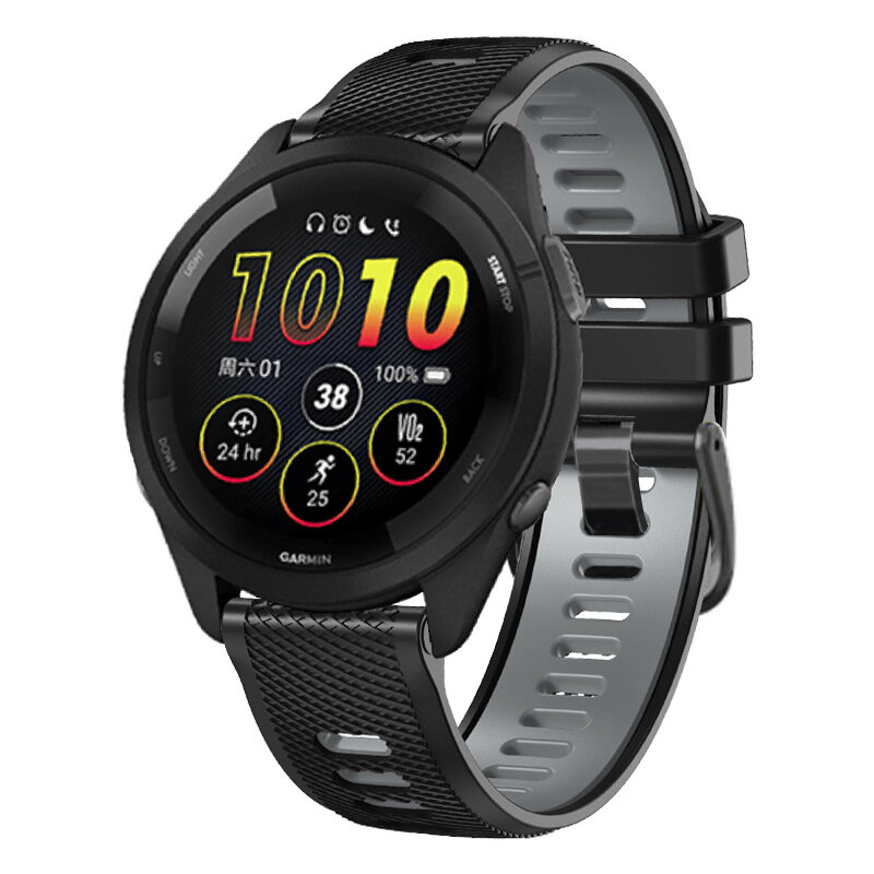 Ремешок для часов Garmin 22 мм, силиконовый, для Garmin Forerunner 965,265,255 / suunto и др