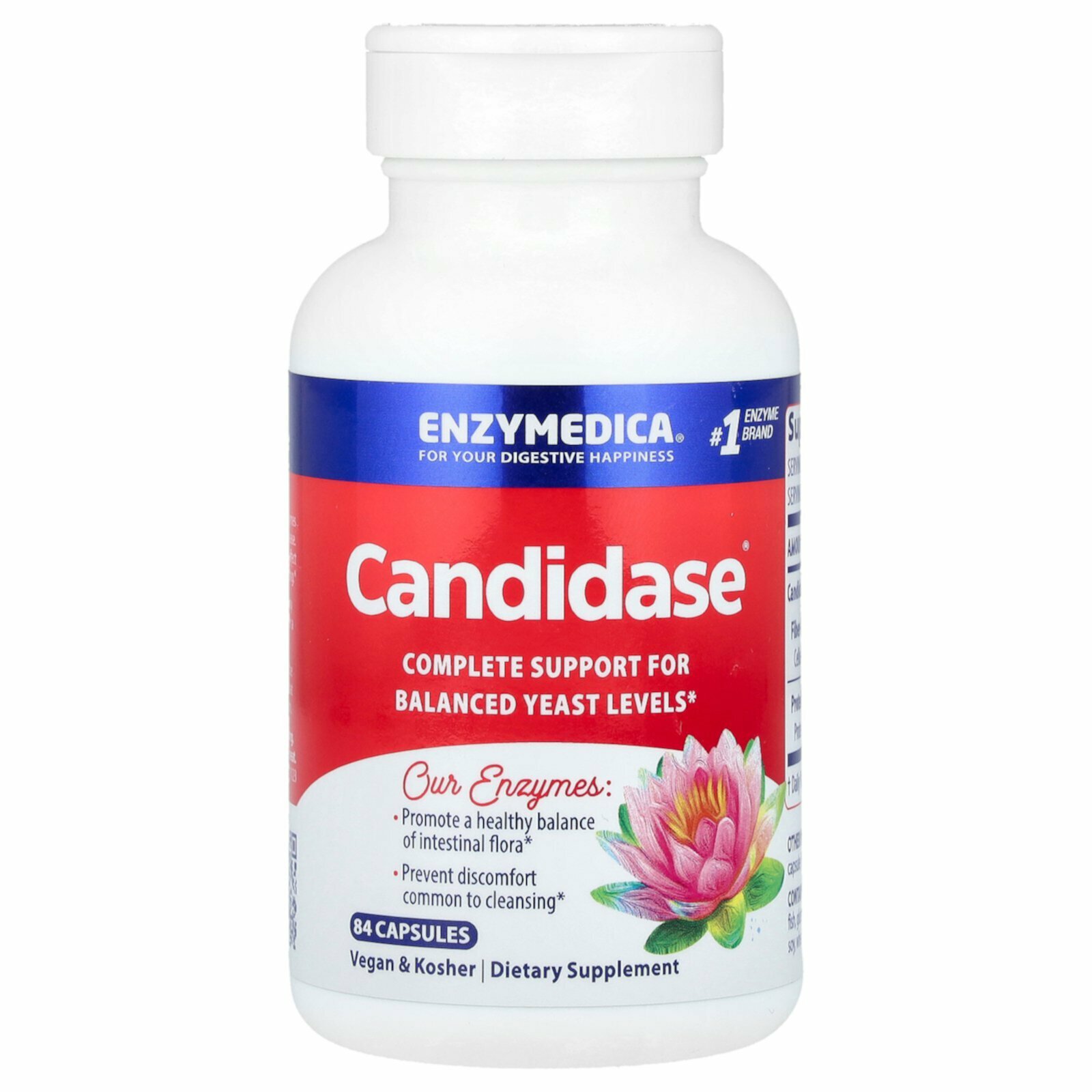 Капсулы Enzymedica Candidase, для баланса кишечной флоры, 84 капсулы