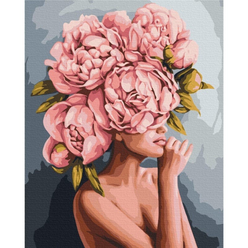 Набор для рисования, росписи Brushme Прикосновение пиона, 40x50 см