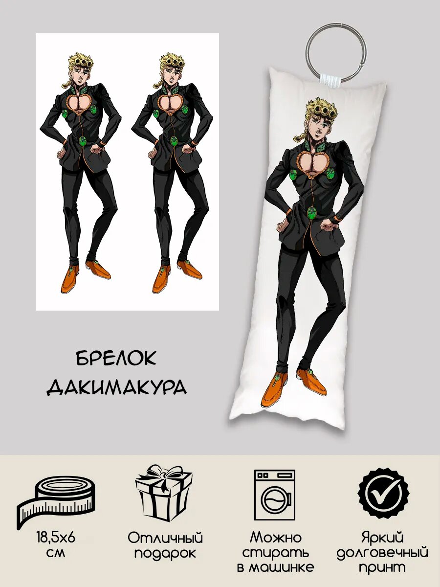 Брелок дакимакура ДжоДжо 18,5х6 см