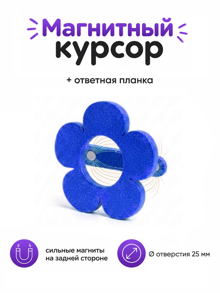 Магнитный курсор с планкой для квартального календаря