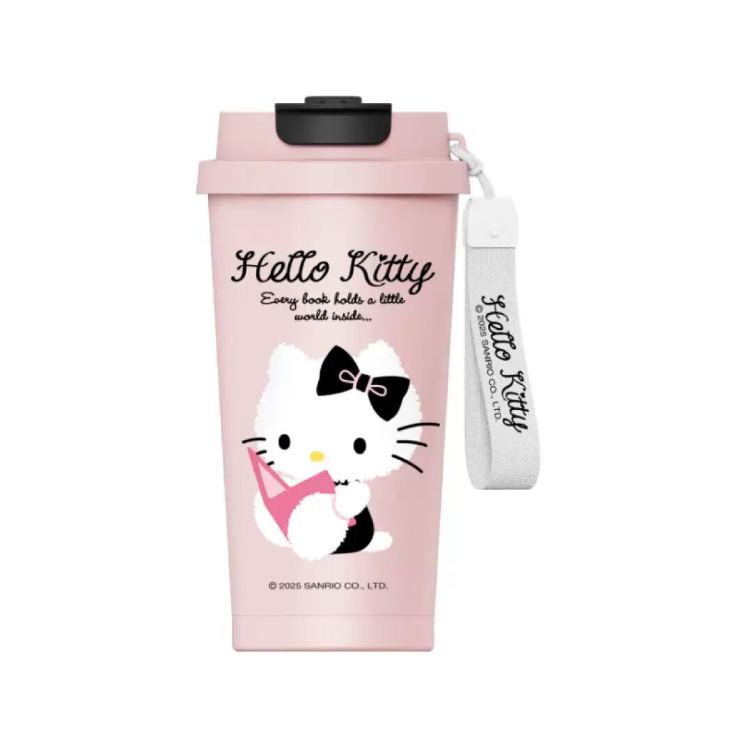 MINISO Hello Kitty 304 Кофейная дорожная кружка 520 мл: милая и изысканная портативная чашка для двух напитков
