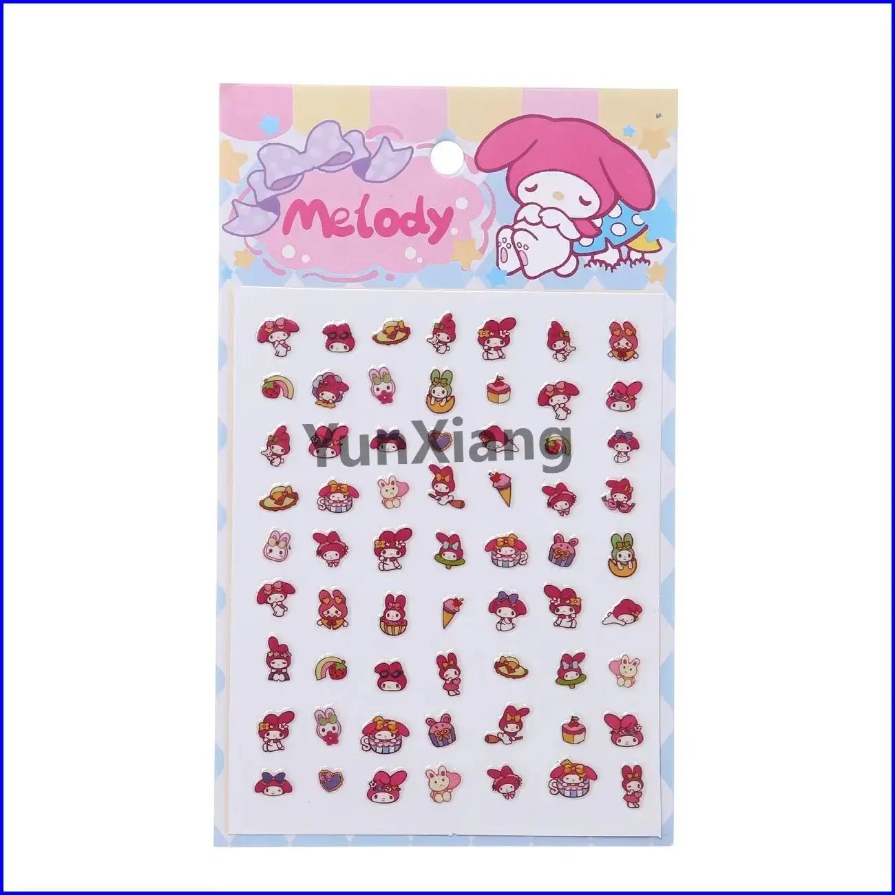 Водонепроницаемые 3D светящиеся наклейки для ногтей с рисунками Kuromi, My Melody и Cinnamoroll. Милые и стильные наклейки для ногтей, идеально подходят в качестве подарка для девочек и детей.