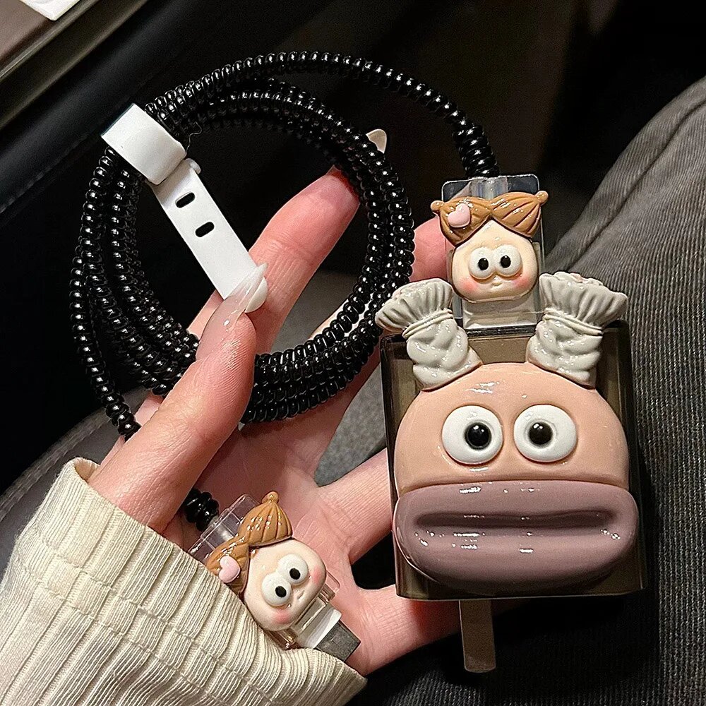 3D-защитные пленки для кабеля «кошачья лапа» для iPhone 18, 20 Вт, защита для быстрой зарядки, 45