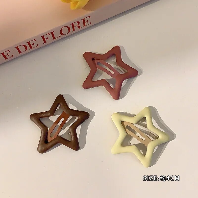 Заколки для волос звездочки, 3 шт, Цвет: 3PCS