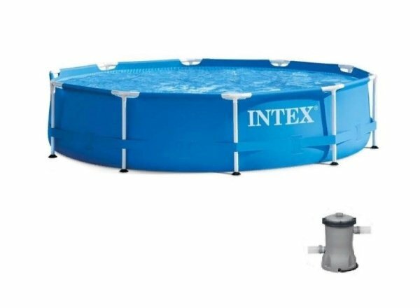 Каркасный бассейн Intex 3,05x0,76см+ фильтр-насос