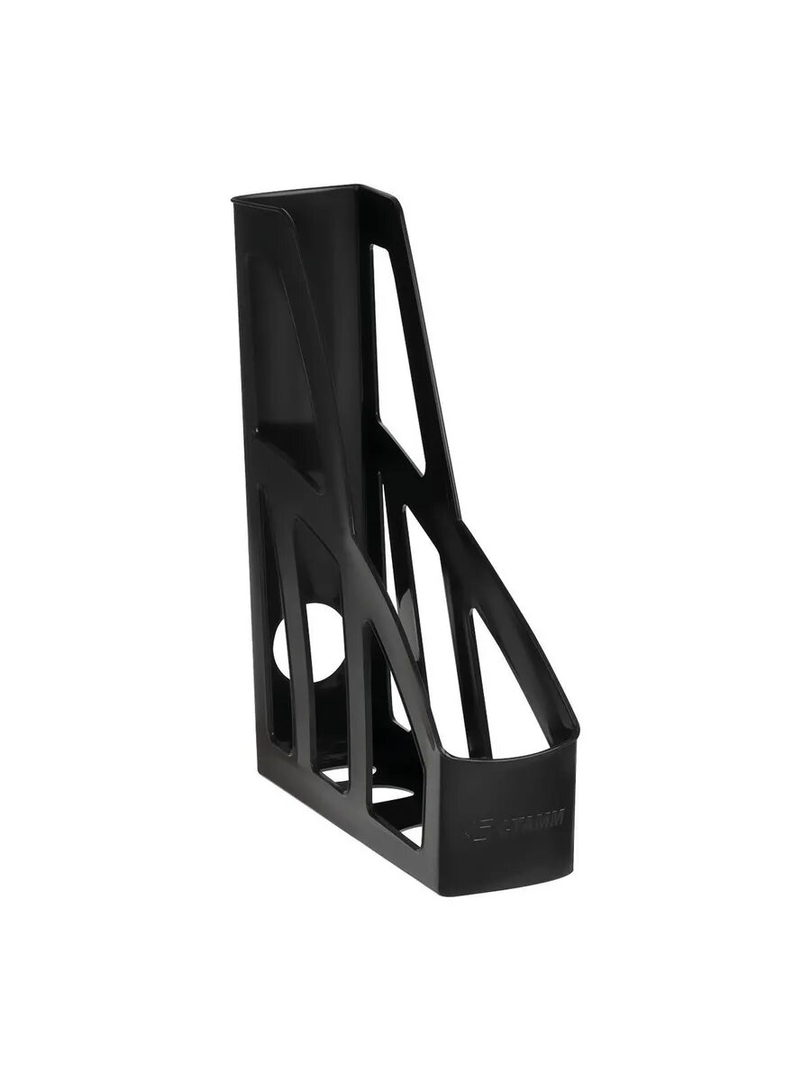 Лоток для бумаг вертикальный "Лидер", черный, 3 шт